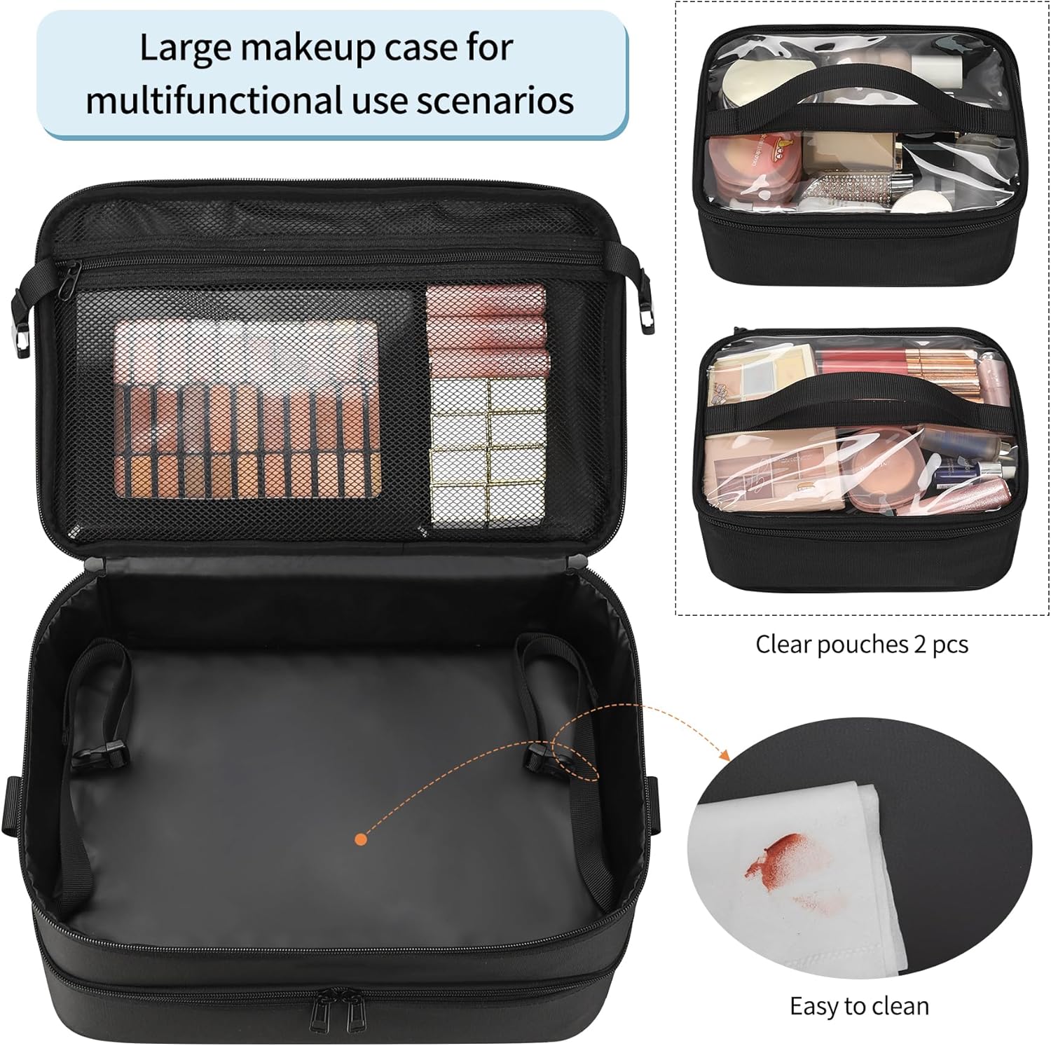 Professional Double Layer Large Travel Makeup Case – Relavelbag